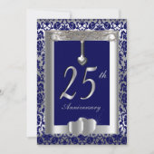 25th Silver Wedding Anniversary | DIY Text Invitation | Zazzle