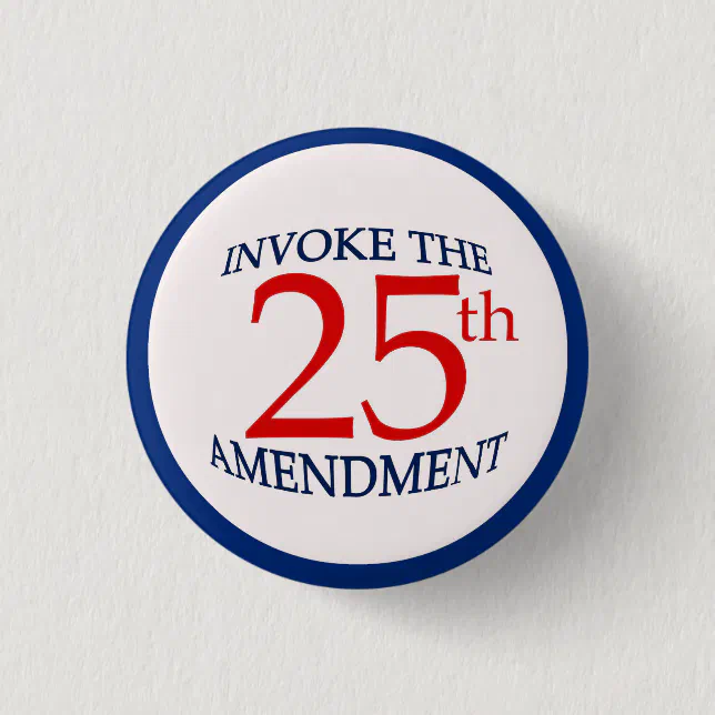 25th Twenty-Fifth Amendment Political Pin Button | Zazzle