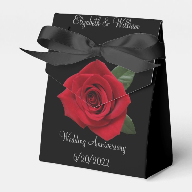 25th Wedding Anniversary Day Favor Box | Zazzle