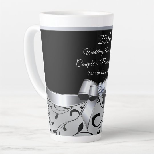 25th Wedding Anniversary Gift Ideas For Friends Latte Mug Zazzle 25th-wedding-anniversary-gift-ideas-for-friends-latte-mug-zazzle