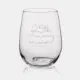 25th Wedding Anniversary Modern Script Stemless Wine Glass | Zazzle