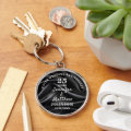 25th WEDDING ANNIVERSARY Silver Wedding Editable Keychain | Zazzle