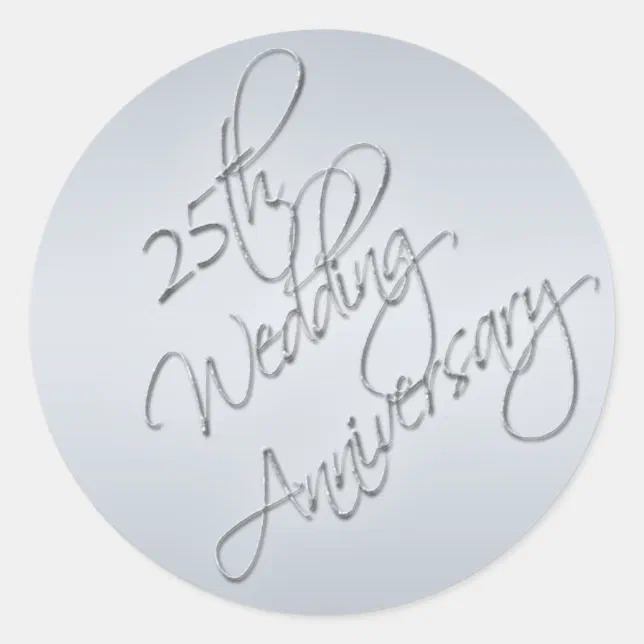 25th Wedding Anniversary Sticker | Zazzle