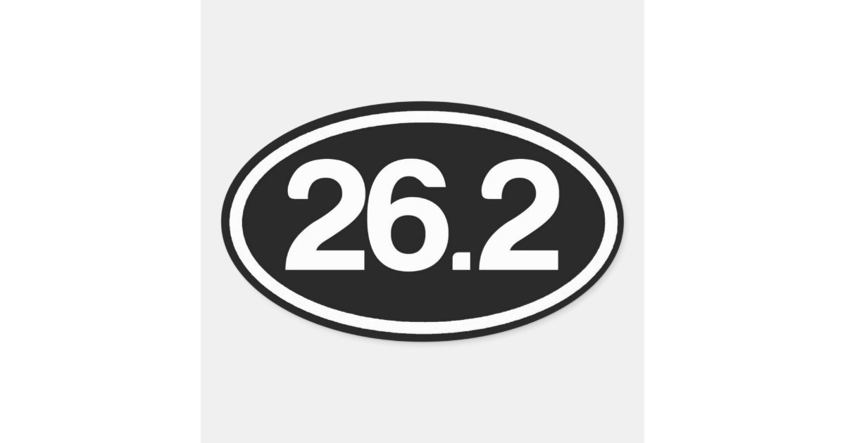 26.2 Full Marathon Sticker | Zazzle