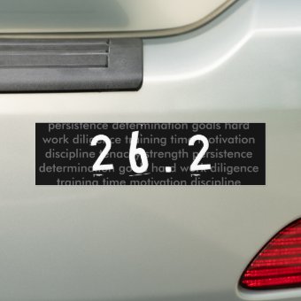 26.2 marathon bumper sticker | Zazzle