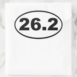 26.2 Marathon Oval Sticker | Zazzle