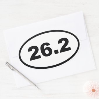 26.2 OVAL STICKER | Zazzle