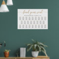 26 Tables Find Your Seat Seating Chart Plan | Zazzle