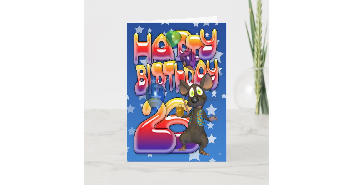 26th Birthday Card, Happy Birthday Card | Zazzle