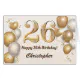 26th Birthday Gold Balloons Confetti Extra Large Card | Zazzle