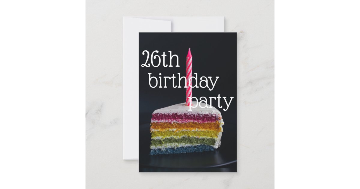 26th birthday invitation | Zazzle