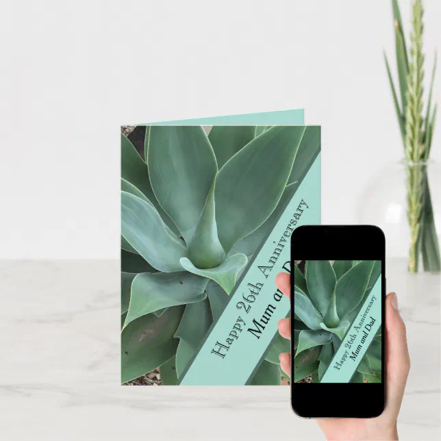 26th Wedding Anniversary Jade Card | Zazzle