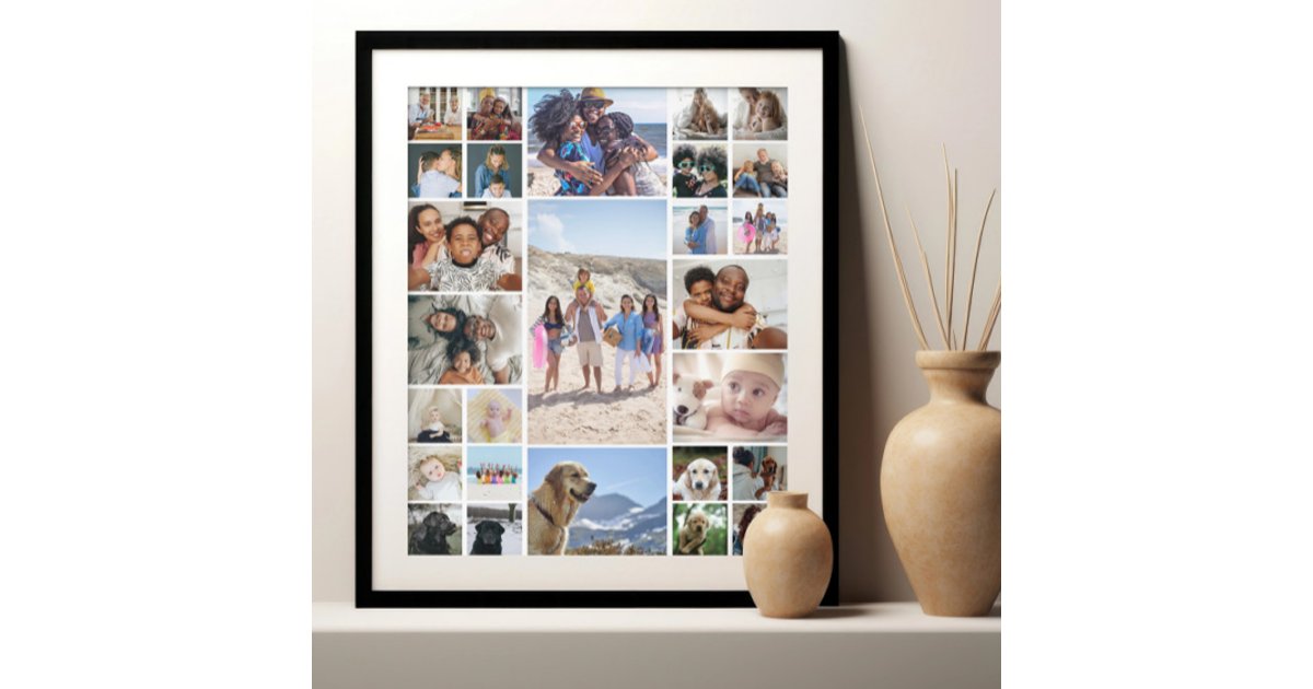 27 Photo Collage Personalized Poster | Zazzle