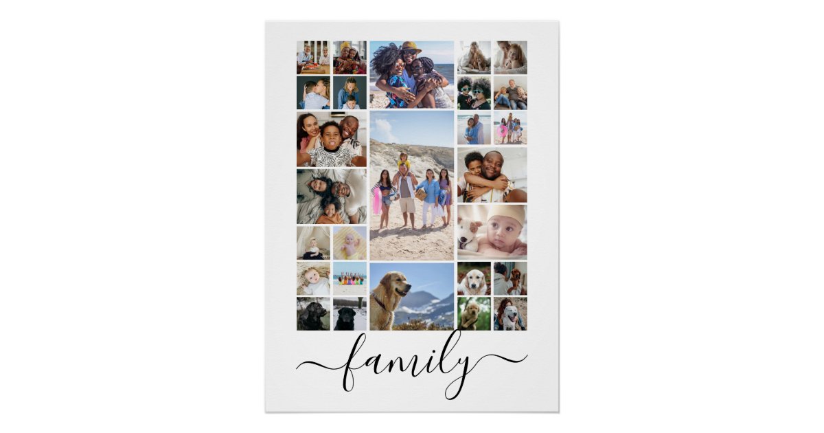 27 Photo Collage Personalized Poster | Zazzle