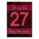 27th Wedding Anniversary Card: Love Card | Zazzle.com