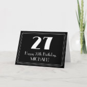 27th Birthday ~ Art Deco Inspired Look "27", Name Card | Zazzle