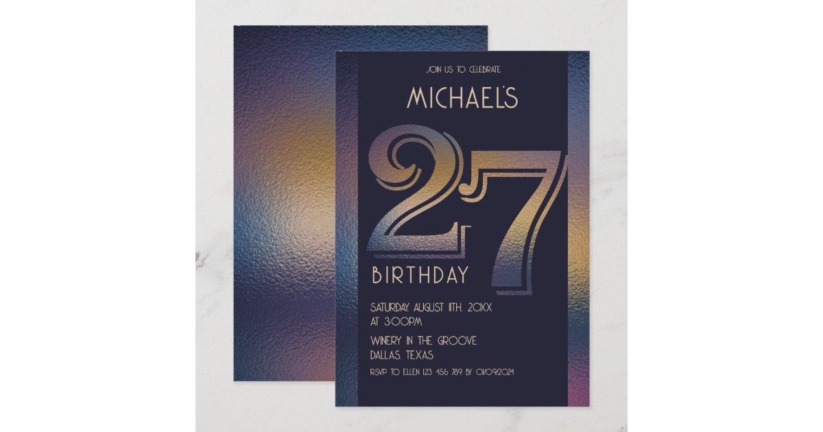 27th birthday invitation | Zazzle