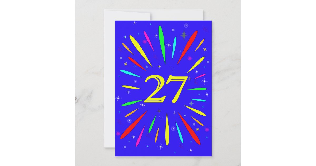 27th Birthday Party Invitation Explosion | Zazzle