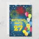 27th Birthday party Invitation with balloons | Zazzle