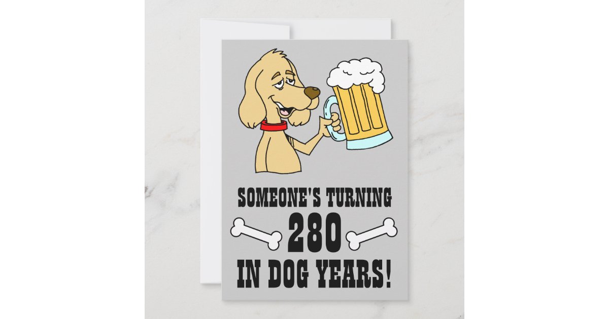 280 Dog Years 40th Birthday Party Invite | Zazzle