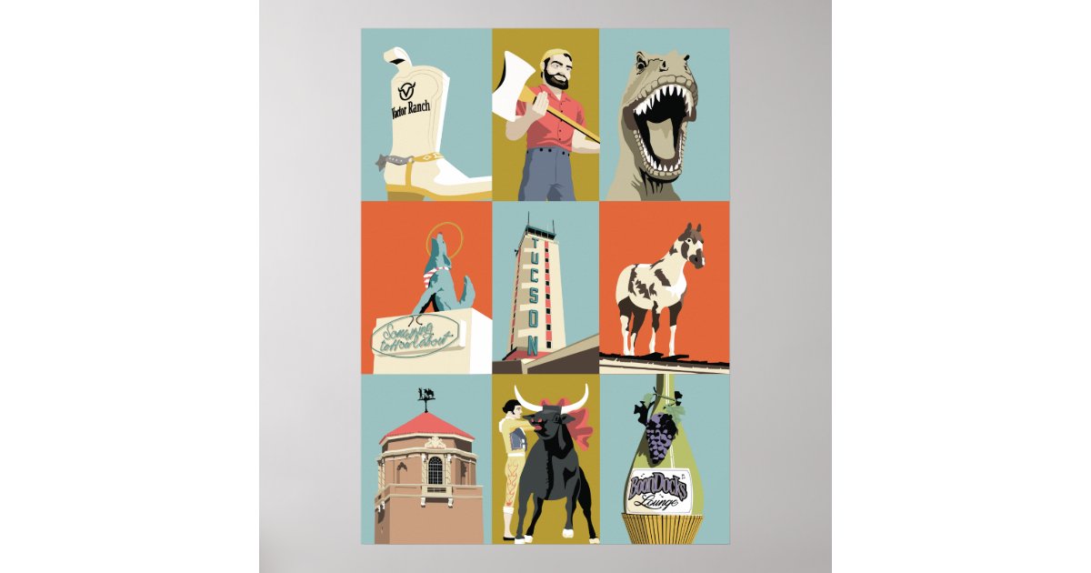 28"x20" Tucson Oddities Poster | Zazzle