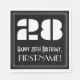 28th Birthday: Art Deco Inspired Look "28" + Name Napkins | Zazzle