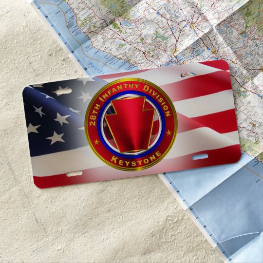 28th Infantry Division “Keystone” License Plate | Zazzle.com