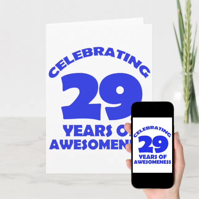 29 YEARS OLD BIRTHDAY DESIGNS CARD | Zazzle