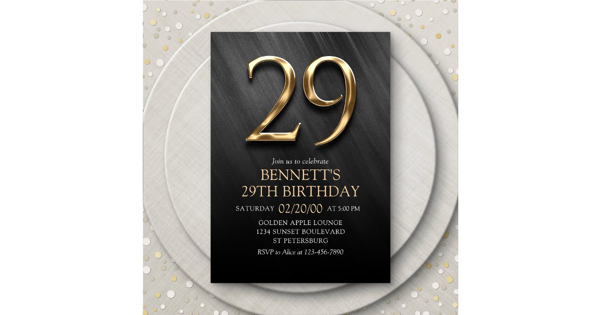 29th Birthday Invitation | Zazzle