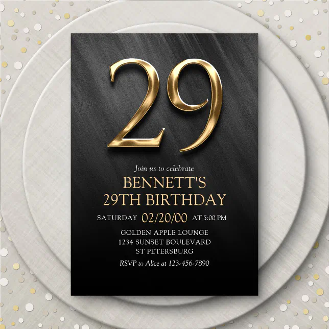 29th Birthday Invitation | Zazzle