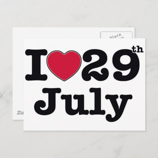 29th july my day of birthday postcard | Zazzle