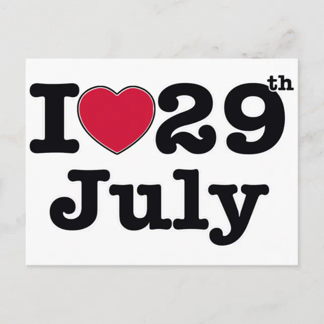 29th july my day of birthday postcard | Zazzle
