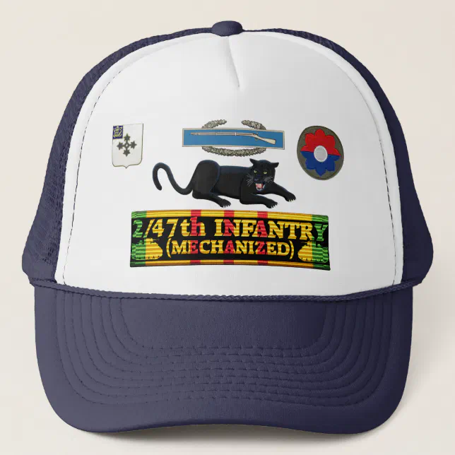 2/47th Infantry (Mech) Panther CIB & Insignia Hat | Zazzle