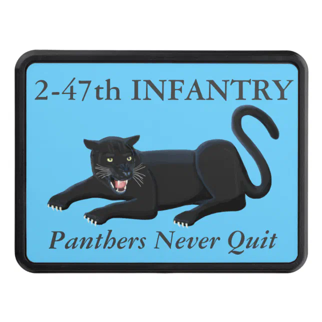 2-47th Infantry Panthers Never Quit Hitch Cover | Zazzle