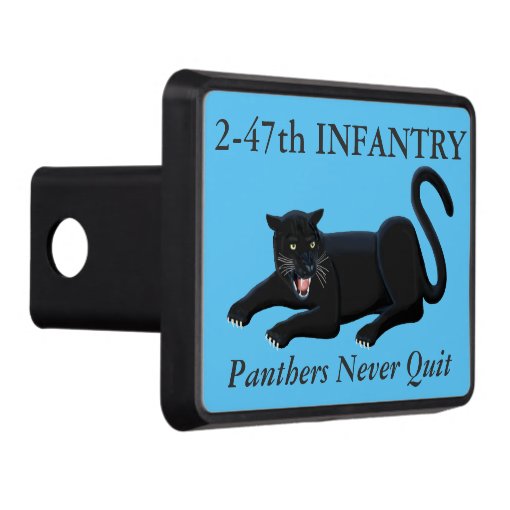 2-47th Infantry Panthers Never Quit Hitch Cover | Zazzle
