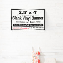 2.5' x 4' Design your Own Banner | Zazzle