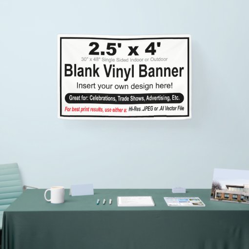 2.5' x 4' Design your Own Banner | Zazzle