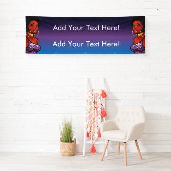 2.5' x 8' Afrocentric Banner | Zazzle