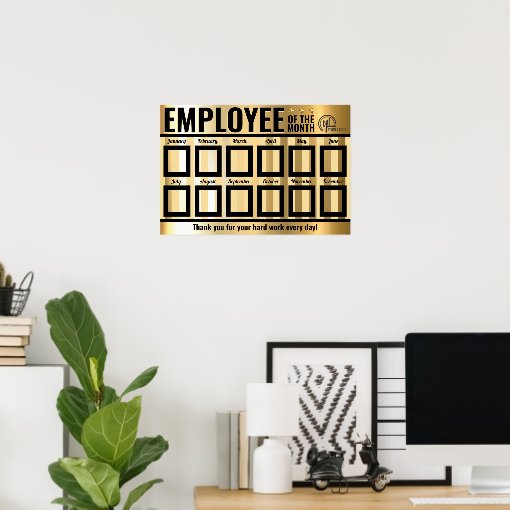 2.5x3in photo employee of the month recognition poster | Zazzle