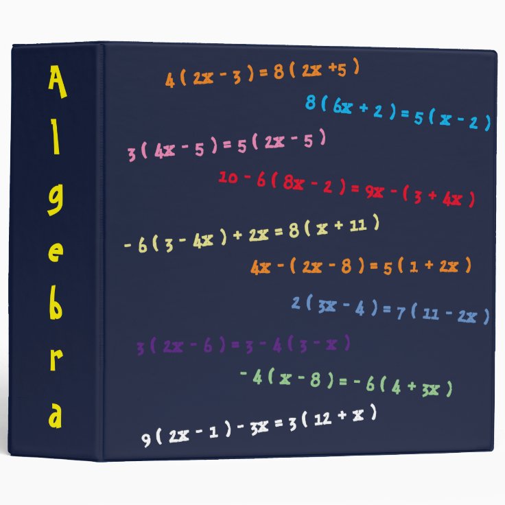 2" algebra binder by dalDesignNZ | Zazzle
