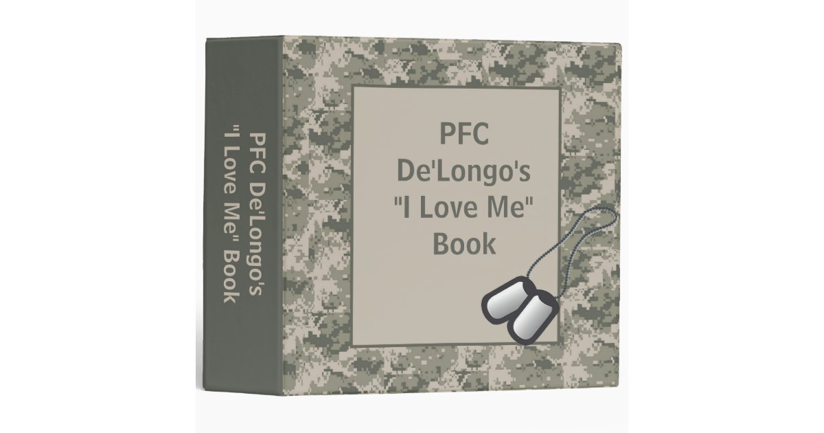 2" ARMY ACU Camo Camoufla Love Me Promotion Binder | Zazzle