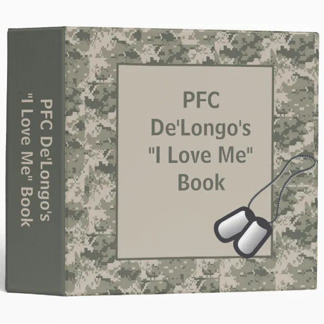 2" ARMY ACU Camo Camoufla Love Me Promotion Binder | Zazzle