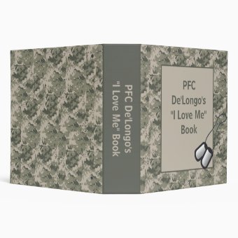 2" ARMY ACU Camo Camoufla Love Me Promotion Binder | Zazzle