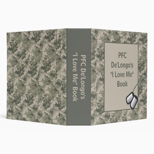 2" ARMY ACU Camo Camoufla Love Me Promotion Binder | Zazzle