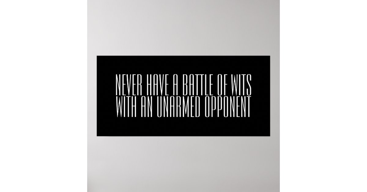 #2 Battle of Wits Poster | Zazzle