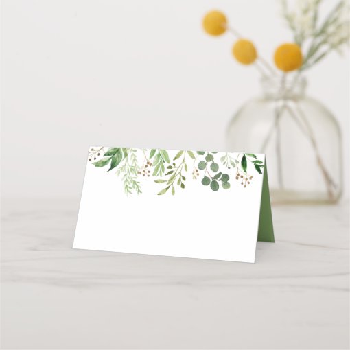 #2 Botanical Dream Rustic Greenery Place Cards | Zazzle