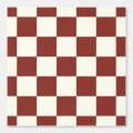2" Checkerboard Rustic Red & Ivory White Wallpaper | Zazzle