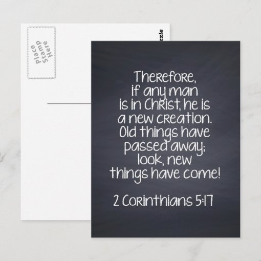2 Corinthians 5:17 Bible Verse Postcard | Zazzle