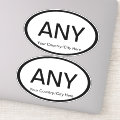 2 Cusomizable Oval Euro Auto Stickers | Zazzle