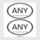 2 Cusomizable Oval Euro Auto Stickers | Zazzle